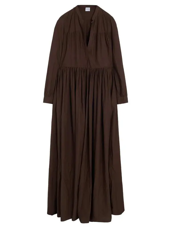 Aspesi Gathered Midi Dress - Brown