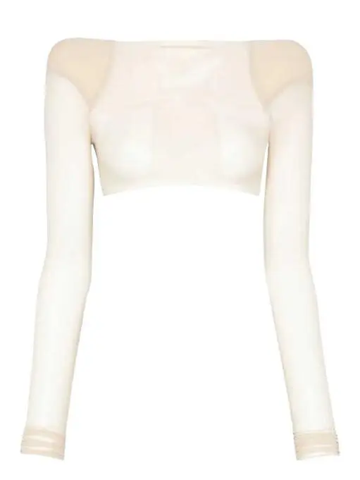 Rick Owens Temple Helm Padded-shoulder Top - White