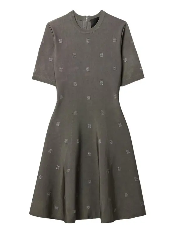 Givenchy 4g Jacquard Flared Minidress - Black