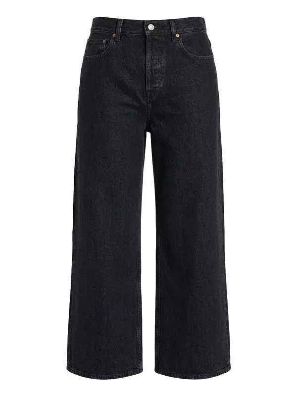 Gucci Wide Leg Denim Pants - Black