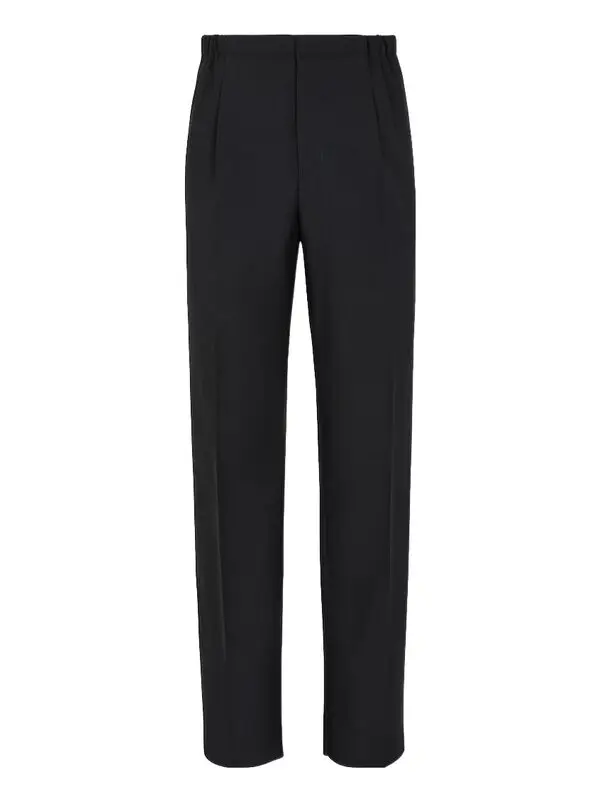 Fendi Logo Patch Elasticated Waist Trousers - Black