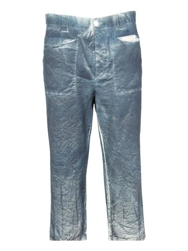 Sunnei Cropped Straight Pants - Gray