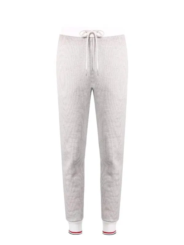 Thom Browne Rib Pull-rope Sweatpants - Light Gray