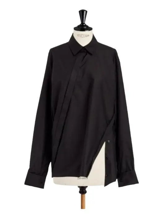 Dior Long-sleeved Shirt With Oblique Closure - Black