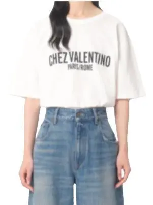 Valentino Garavani Chez Printed Crewneck T-shirt - Ivory