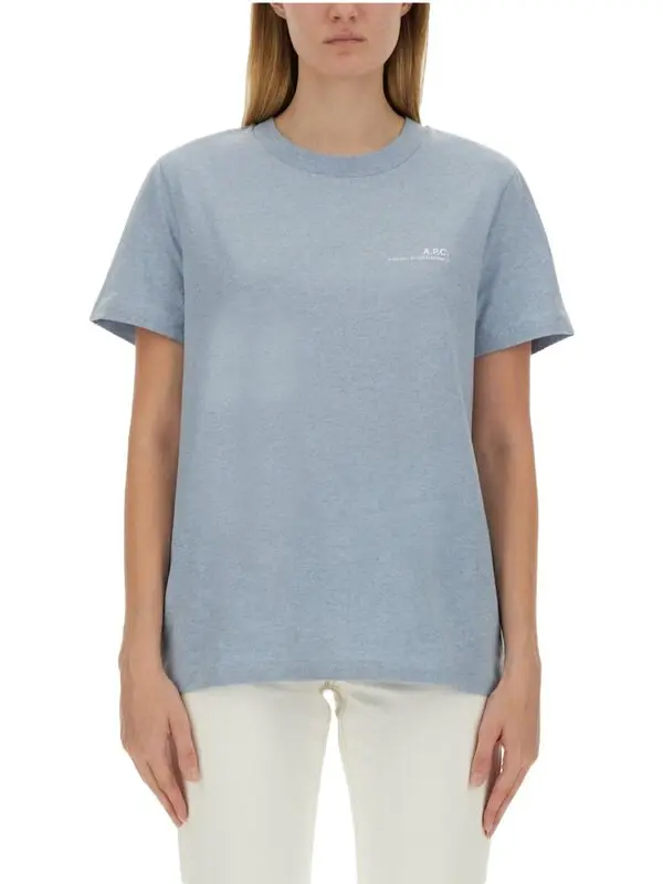 A.p.c. Logo Printed Crewneck T-shirt - Multicolor