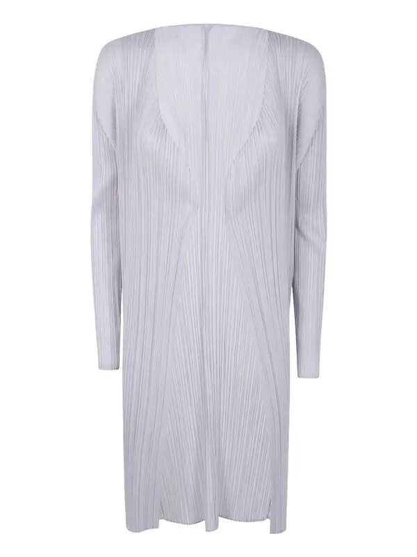 PLEATS PLEASE BY ISSEY MIYAKE Pleated Cardigan-coat - Light Gray