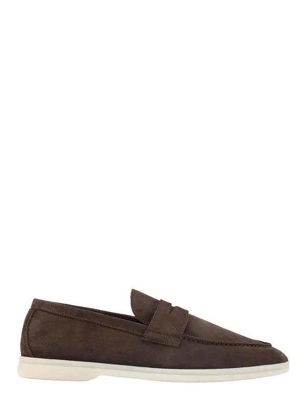 SCAROSSO Luciano Almond Toe Loafers - Brown