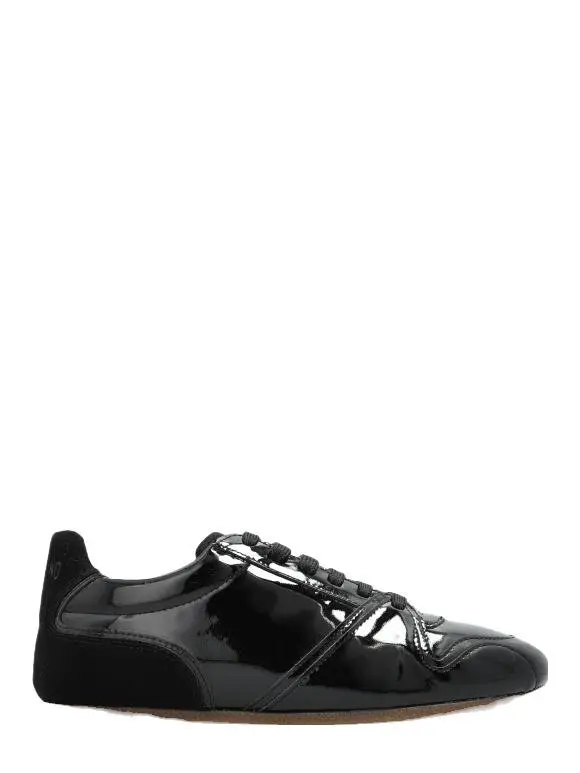 Moschino Patent Low-top Sneakers - Black
