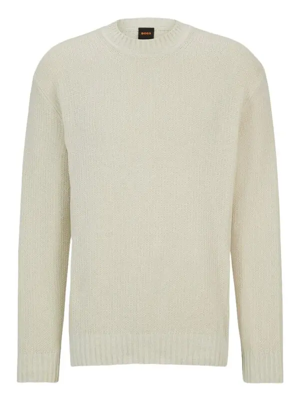 Hugo Boss Ribbed-knit Cotton Jumper - Nude