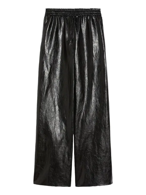 Max Mara Loose Fit Wide Leg Trousers - Black