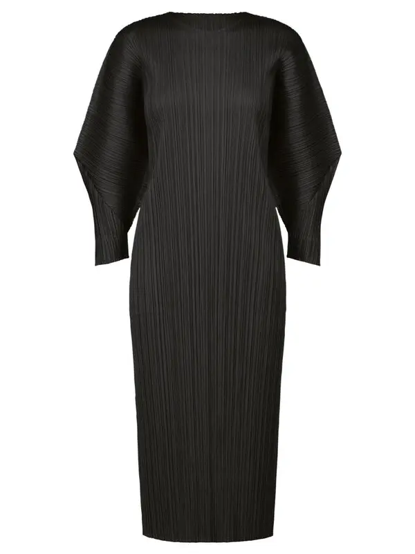 PLEATS PLEASE BY ISSEY MIYAKE Midi Dress With Long Sleeves - Black