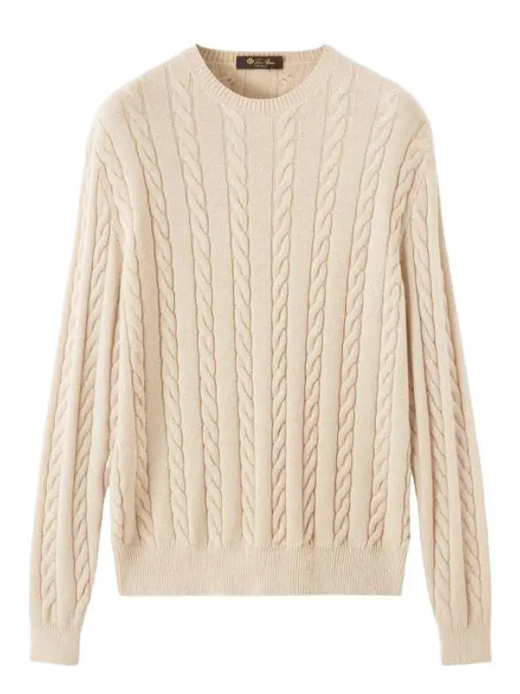 Loro Piana Cedar Crewneck Jumper - Natural Color Mixing