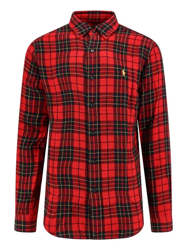 Polo Ralph Lauren Pony Embroidered Plaid Shirt - Red