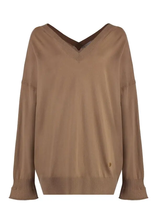 Stella McCartney Long-sleeved Pullover Sweater - Brown