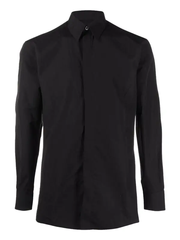 Givenchy 4g Embroidered Long-sleeved Shirt - Black
