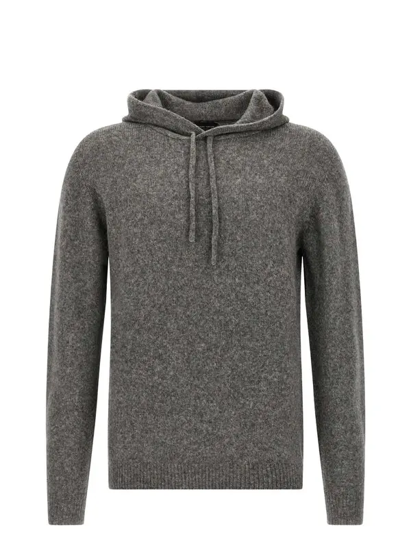 ROBERTO COLLINA Knitted Hoodie - Black