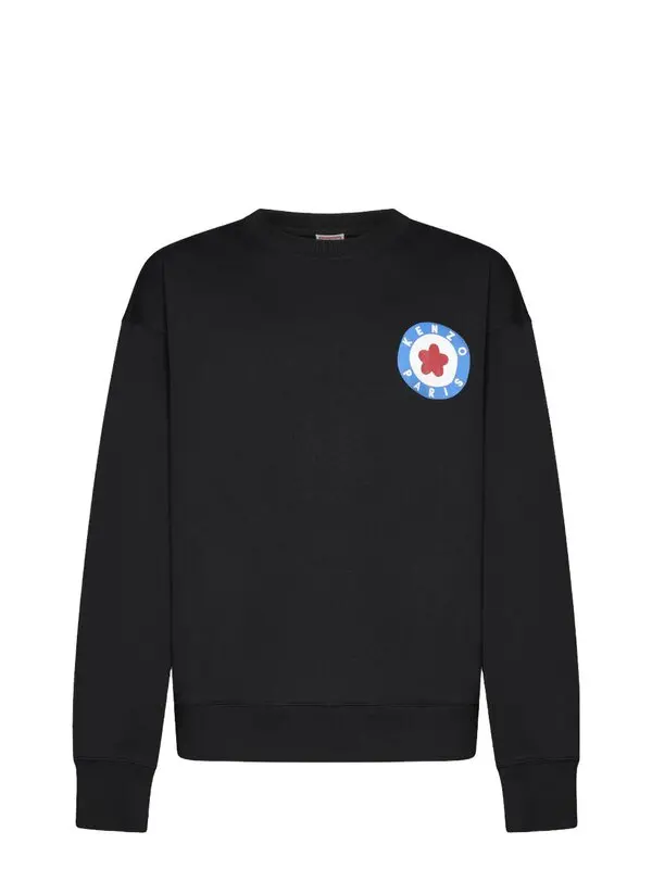 Kenzo Logo Print Crewneck Sweatshirt - Black