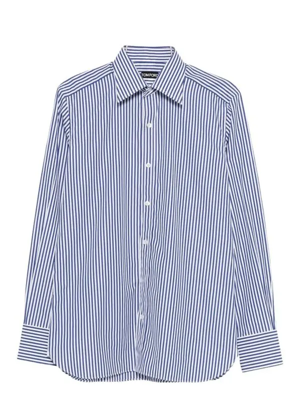 TOM FORD Striped Shirt - Blue