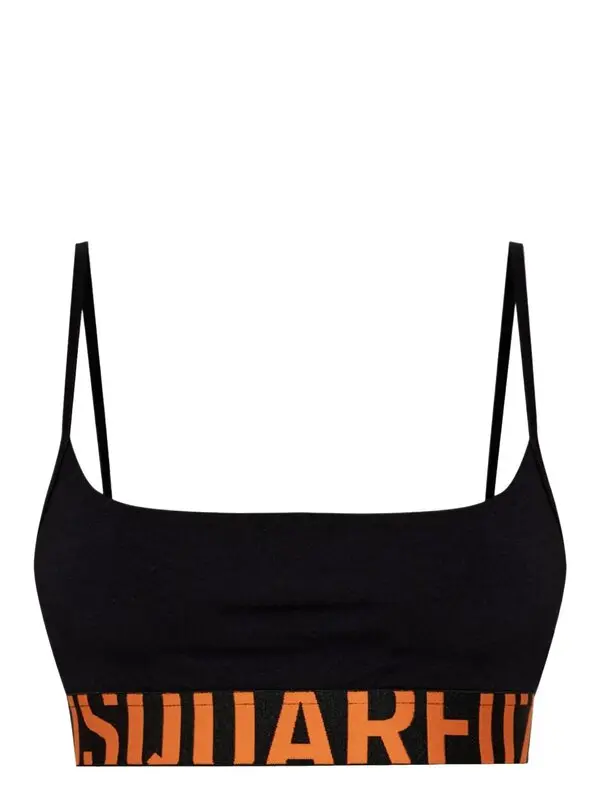 Dsquared2 Logo Spaghetti Strap Top - Black