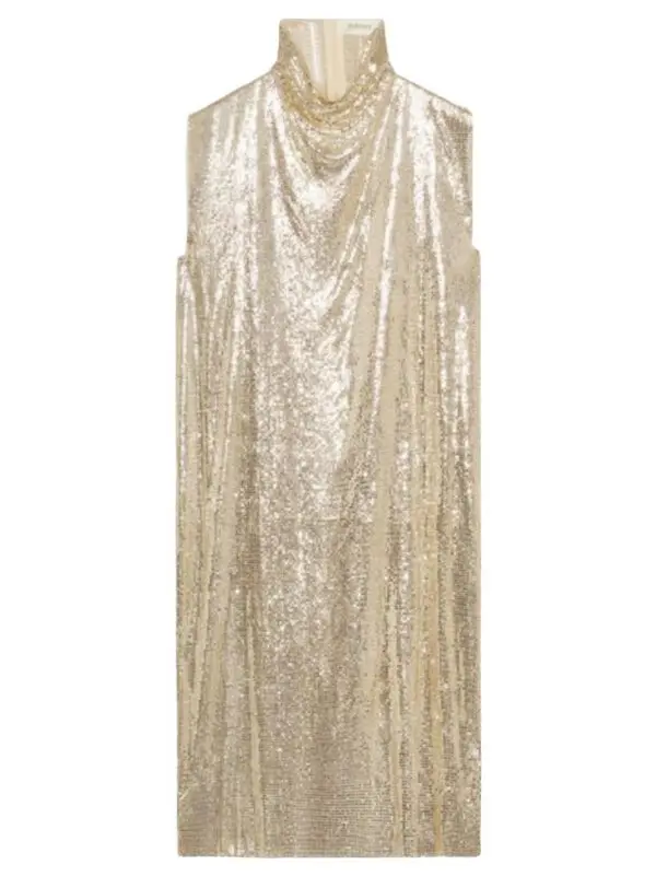 Sportmax Chain-link Sleeveless Brass Dress - Nude