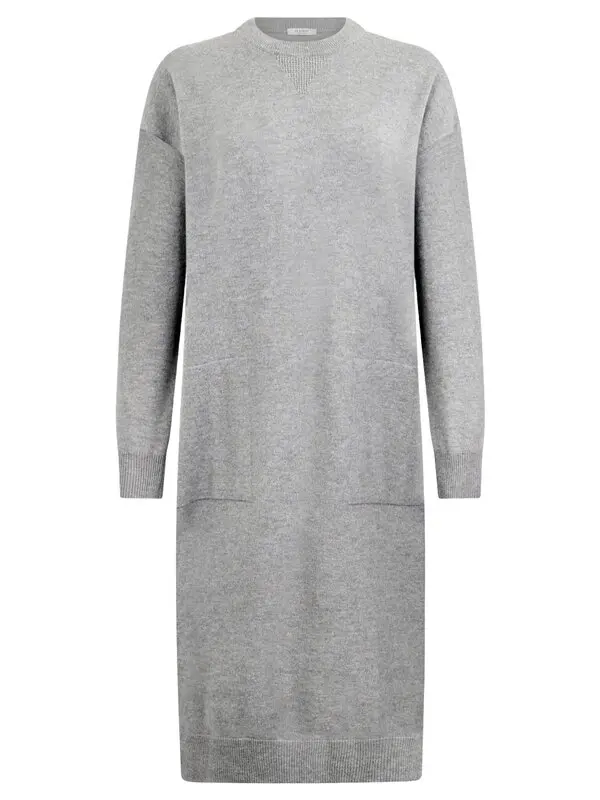 Peserico Long Sleeve Knitted Dress - Grey