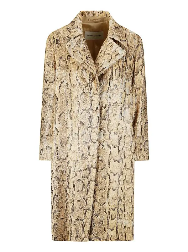 Dries Van Noten Sequin Coat - Nude