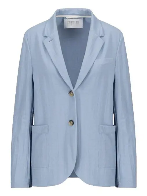 Harris Wharf London Boyfriend Blazer Jacket - Light Blue