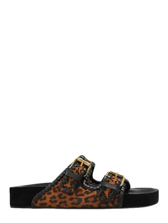 Isabel Marant Étoile Lennyo Leopard-print Sandals - Black