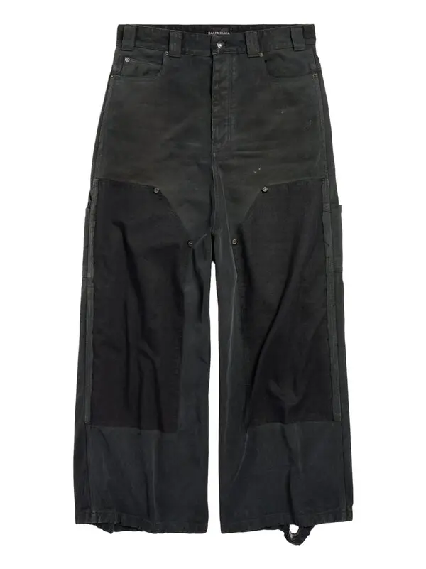 Balenciaga Ripped Baggy Jeans - Black