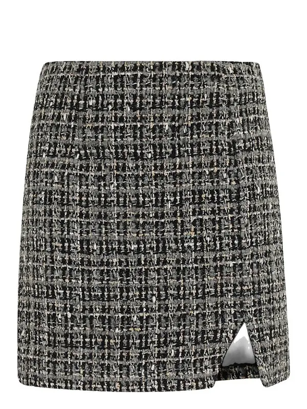 IRO PARIS Checked Tweed Mini Skirt - Black
