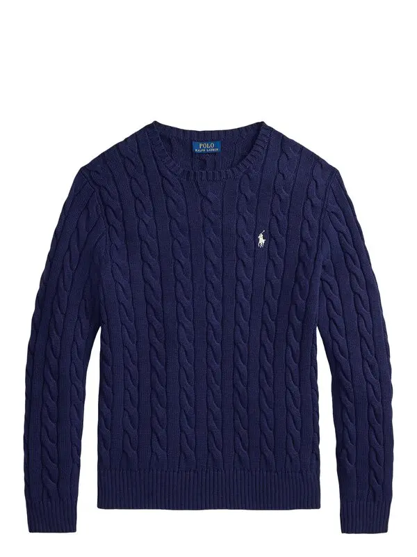 Polo Ralph Lauren Plaited Cable-knit Sweater - Blue