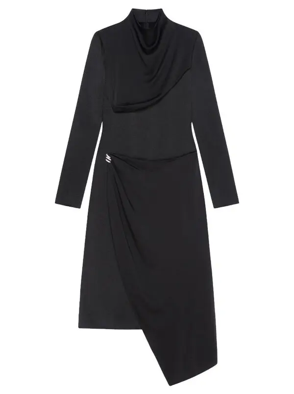 Givenchy Satin Dress With Crystal Embellishments - Black