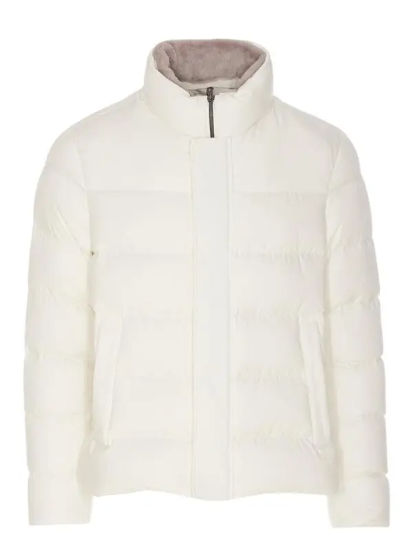 Herno High-neck Padded Coat - White