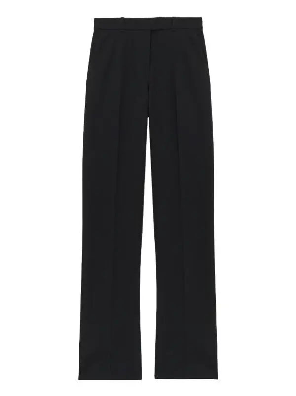 Alexander McQueen Gabardine Tailored Trousers With Flared Hem - Black