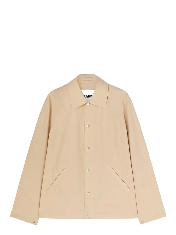 JIL SANDER Logo Printed Button-up Jacket - Nude