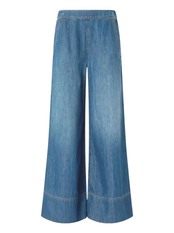 Pinko Spiaggia Wide-leg Jeans - Light Blue