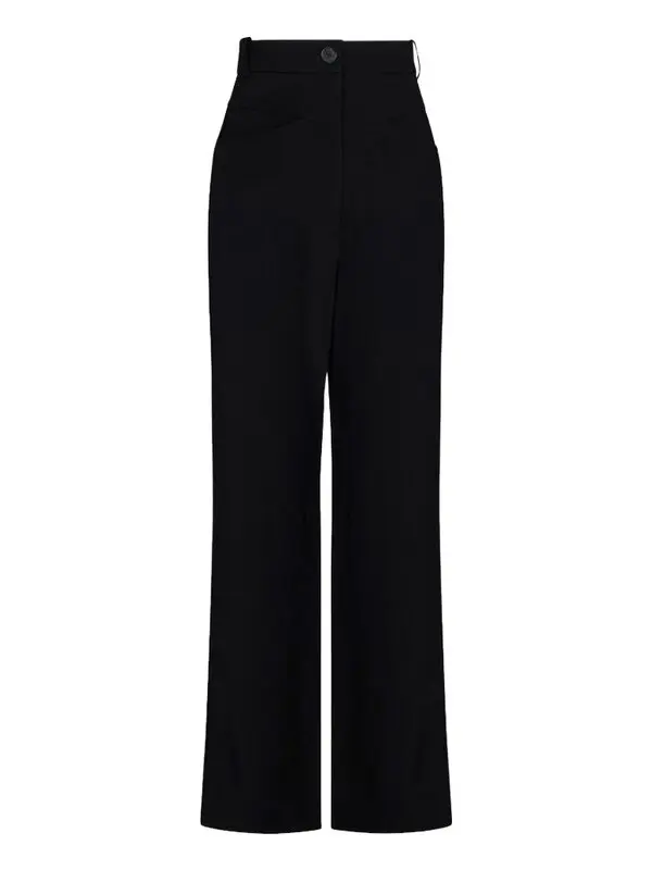 Khaite High Waist Tailored Trousers - Black