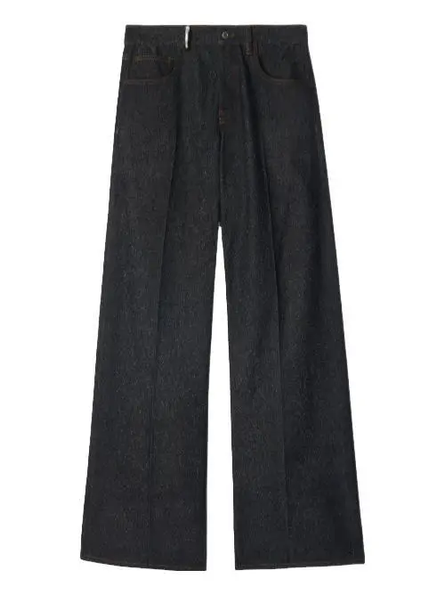 Burberry Glittered Straight-leg Jeans - Indigo
