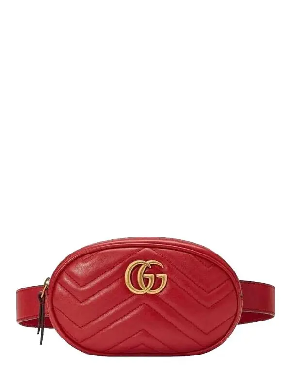 Gucci Gg Marmont Matelassé Belt Bag - Red
