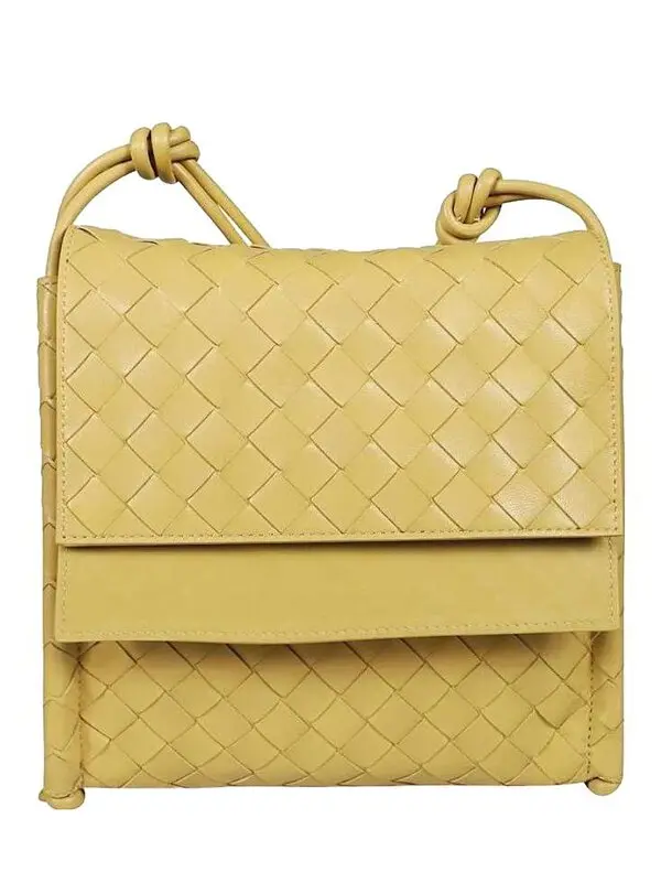 Bottega Veneta Intrecciato Crossbody Bag - Nude