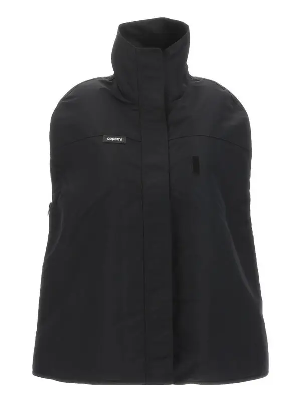 Coperni Logo High-collar Casual Jacket - Black
