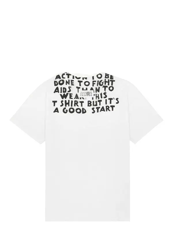 MAISON MARGIELA V-neck Sida Jersey - White