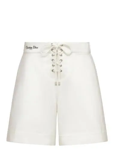Dior Riviera Lace-up Shorts - Beige