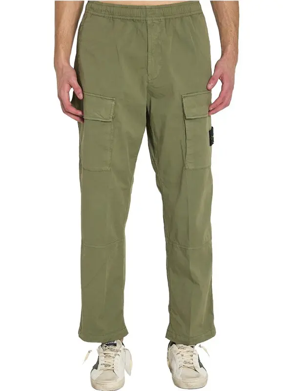 Stone Island Loose Cargo Pants - Military Green