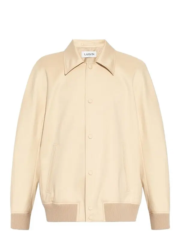 LANVIN Buttoned Bomber Jacket - Nude