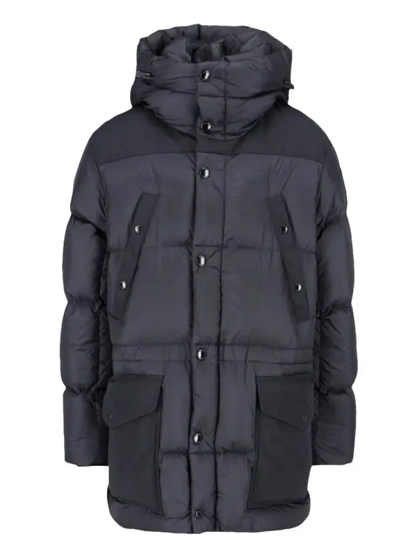 Burberry High-neck Hooded Down Coat - Black