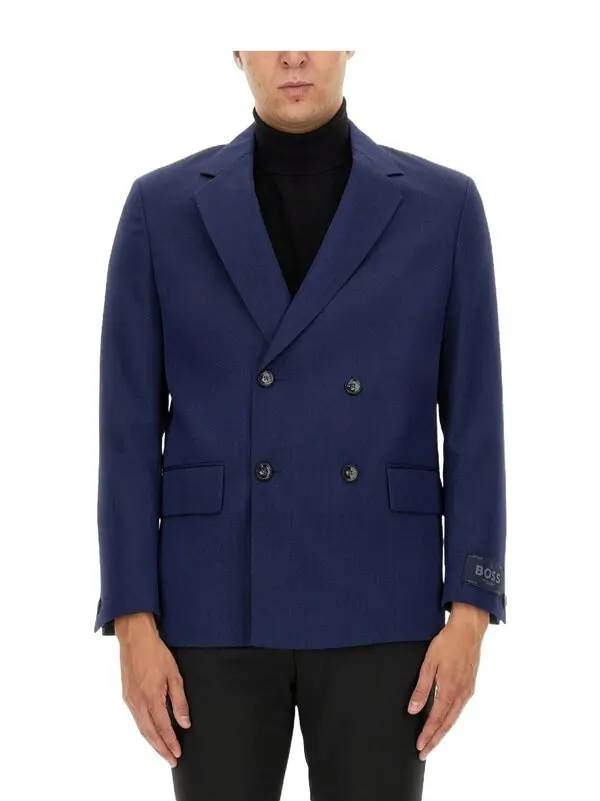 Hugo Boss Double-breasted Blazer - Black