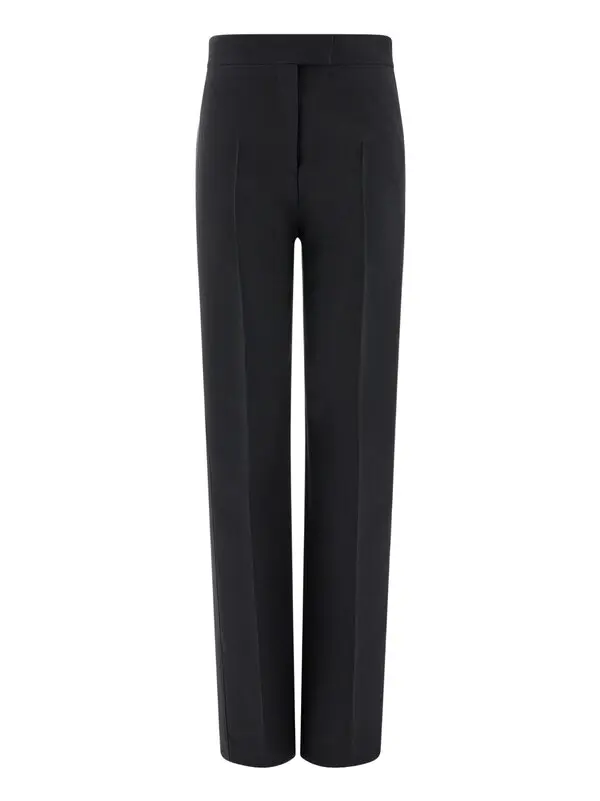FERRAGAMO High Waisted Tailored Trousers - Black