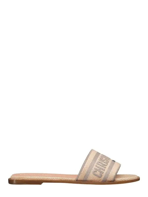 Dior Riviera Dway Slide Sandals - Nude